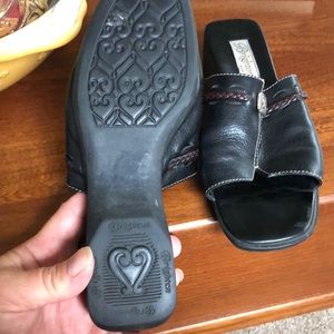 Brighton | Shoes | Brighton Leather Slip On Sandal | Poshmark